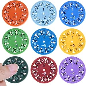 Math Fidget Spinner, 9 Packs Numbers Addition & Subtraction Fidget ...