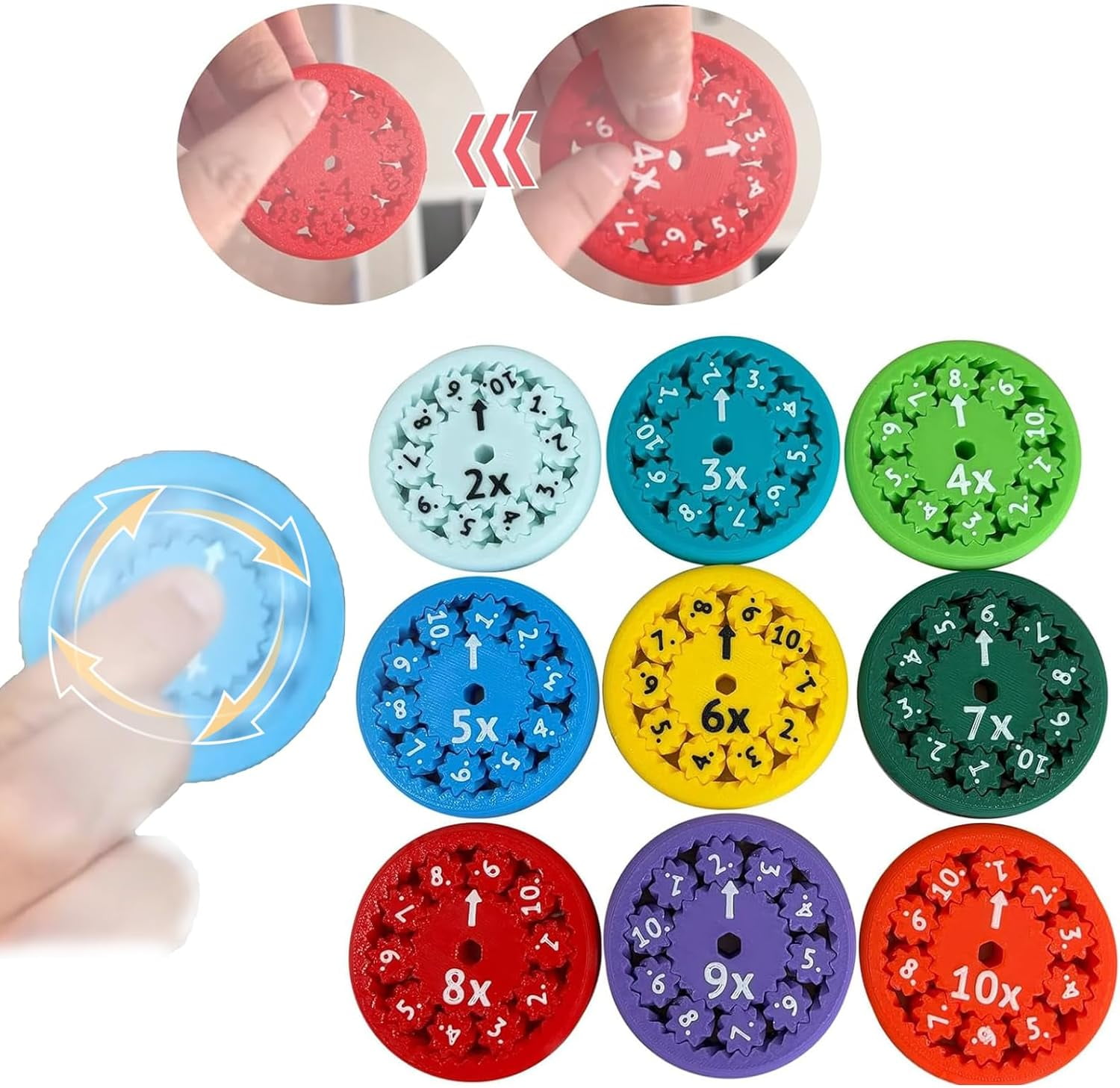 Math Fidget Spinners|9 Pack Math Fact Fidget Spinners|Mathematics ...