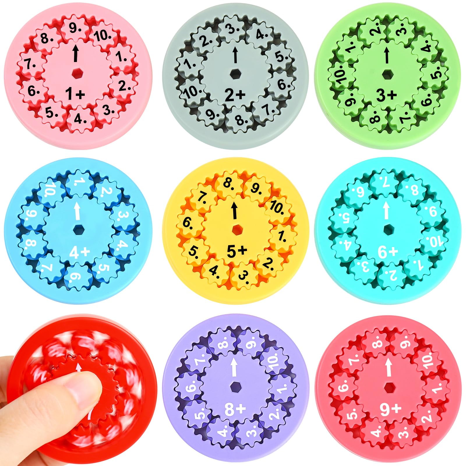Math Fidget Spinners, Sensory Fidget Toys for Kids, Addition Math Facts ...