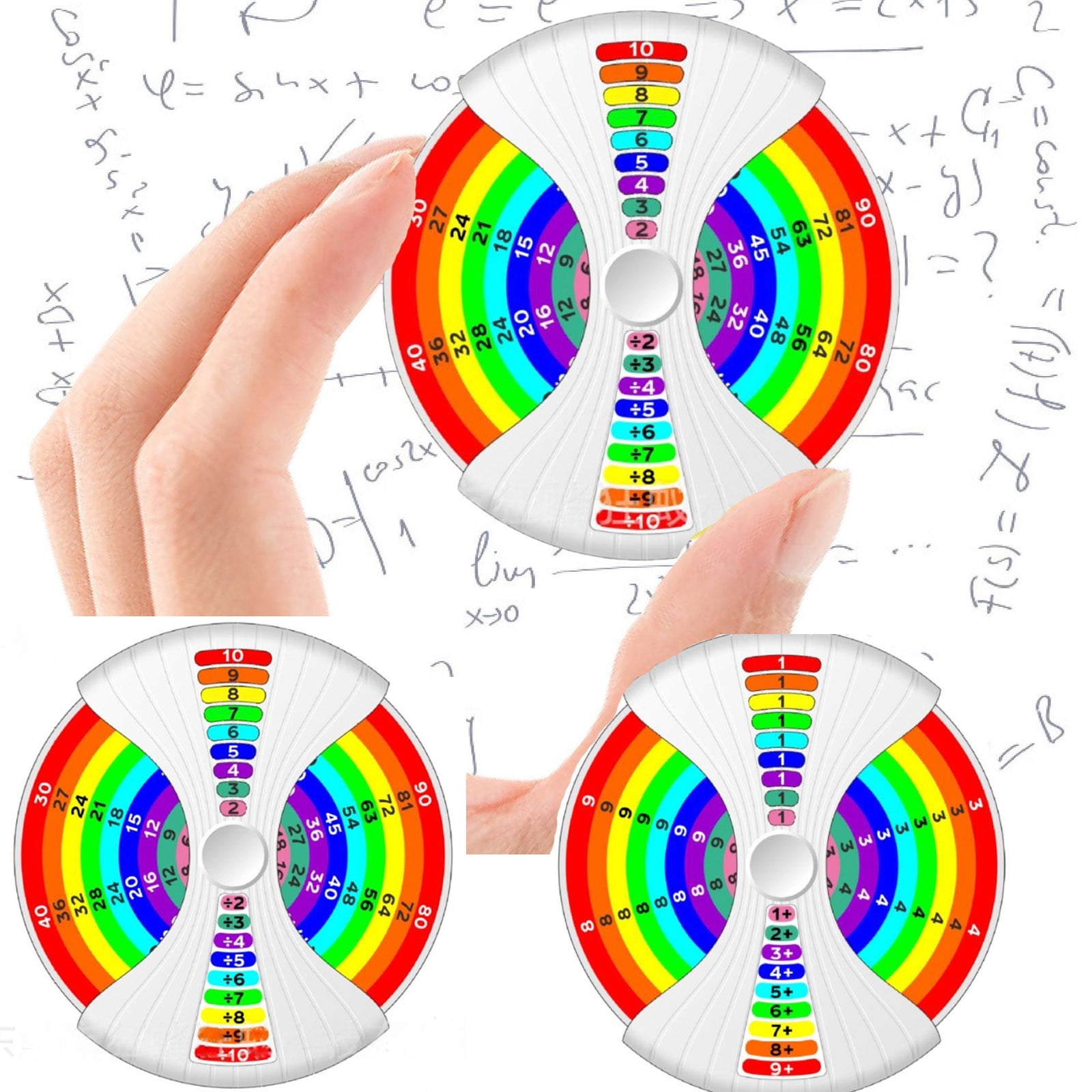 Math Fidget Toy for Students, Quiet Clicks, Reusable Parts, Bright ...