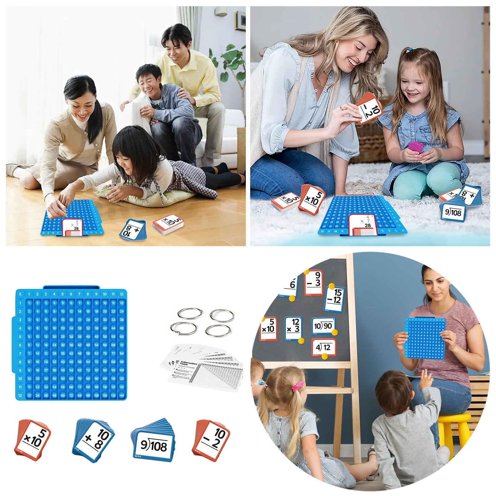 Math Flash Cards + Math Board Multiplication Flash Card Times Table ...