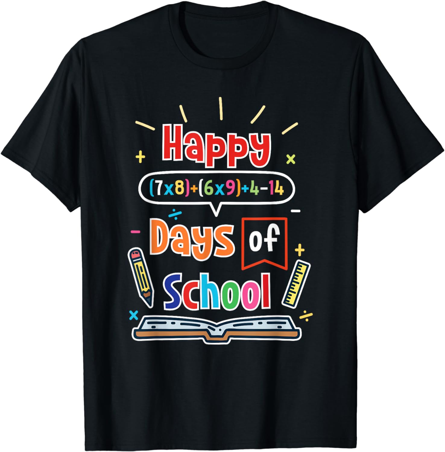 Math Formula 100 Days Of School Happy 100th Day of School T-Shirt ...