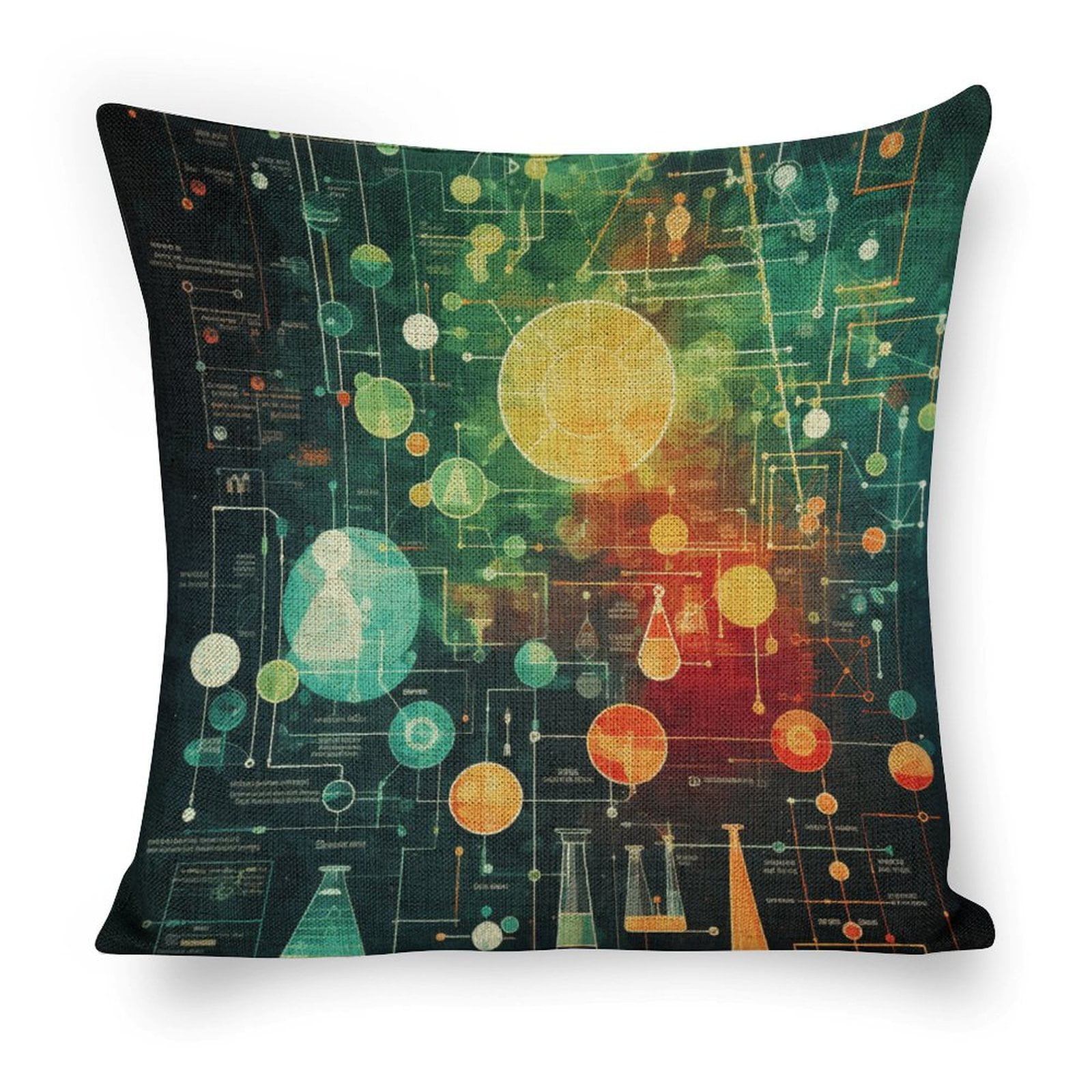 Math Formula Farmhouse Pillow Covers Rustic Linen Decorative Pillows ...
