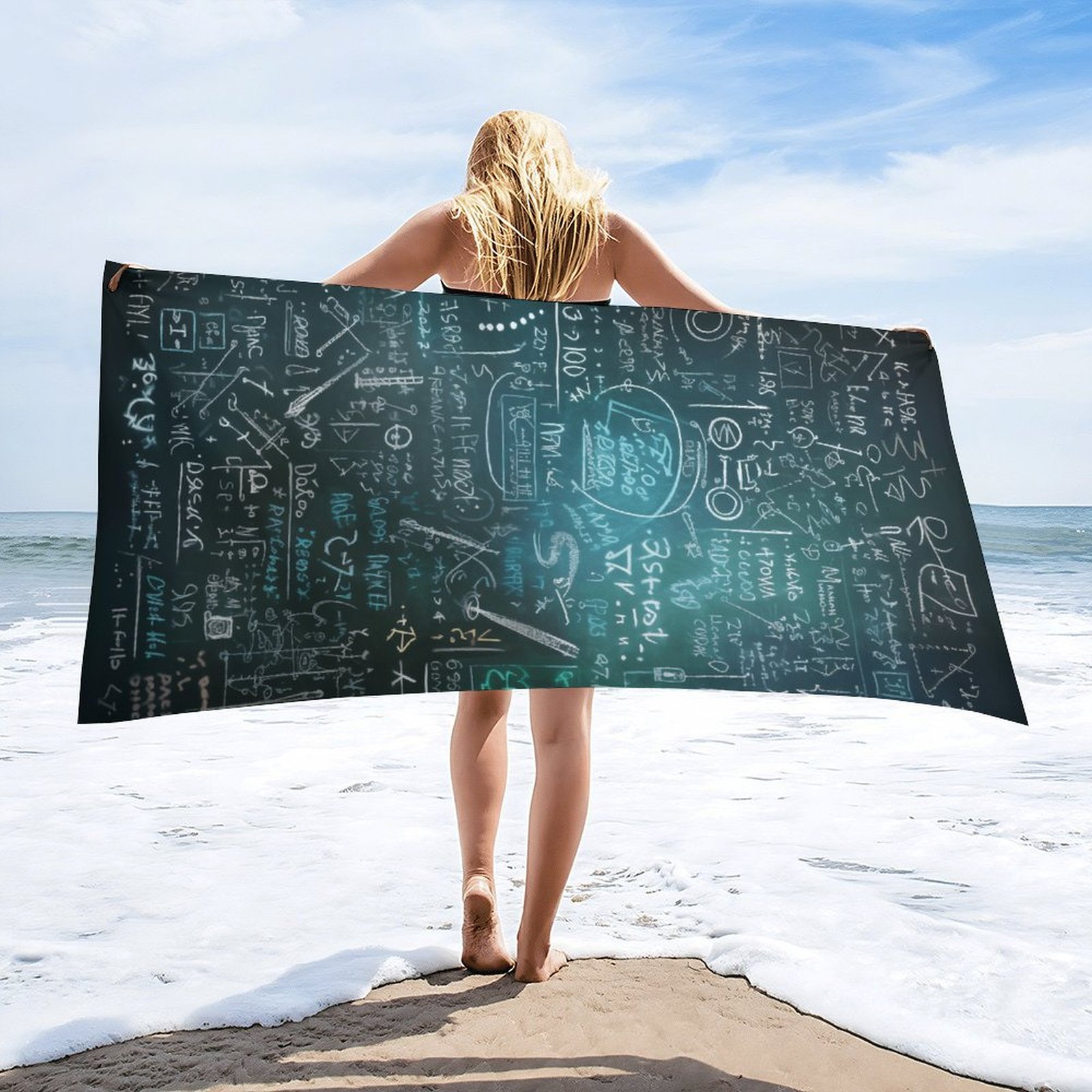 Math Formula Microfiber Beach Towel Lightweight 63''x32'' Oversized ...