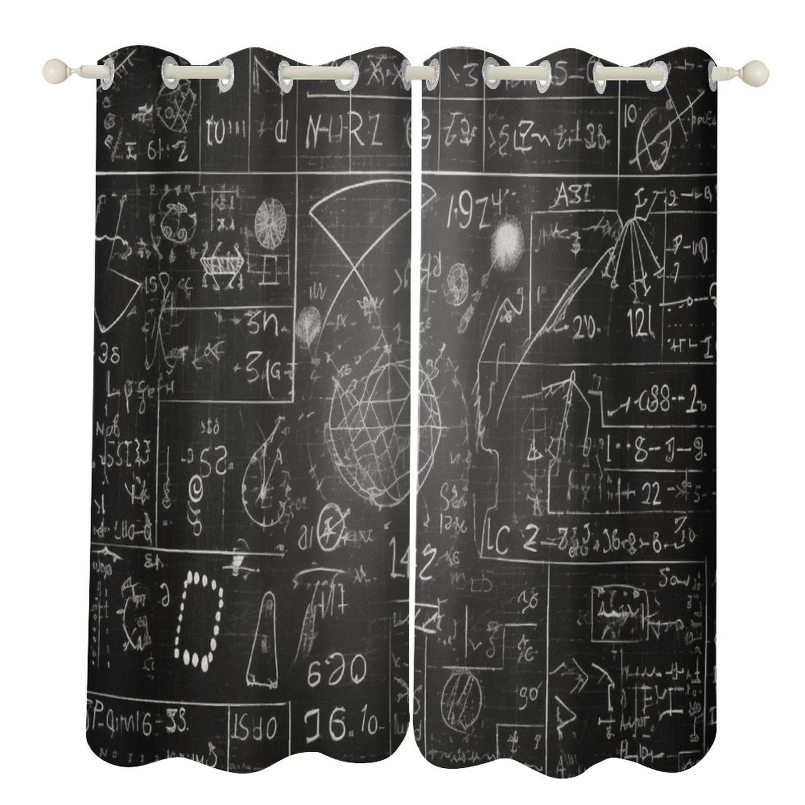 Math Formula Modern Window for Living Room Curtains for Child Bedroom ...