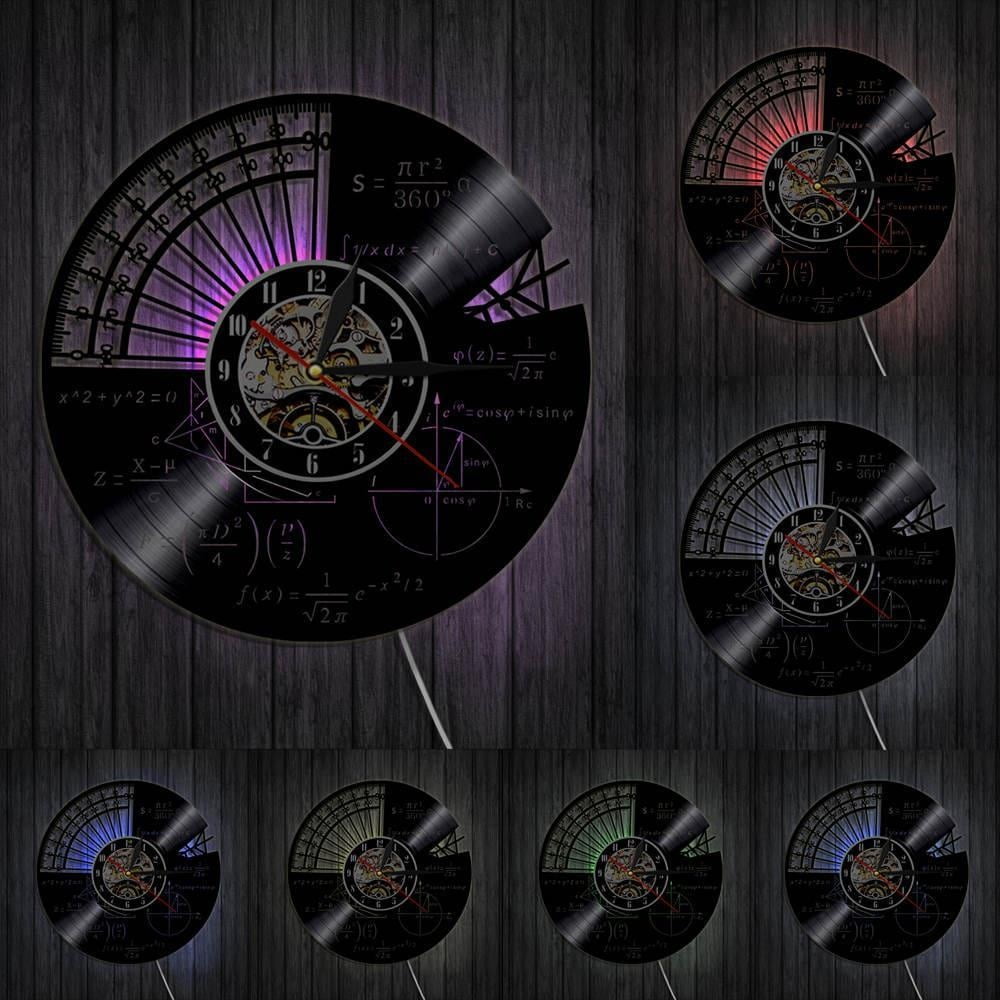 Math Formula Science Classroom Wall Art Wall Clock Geek Graphic Math ...