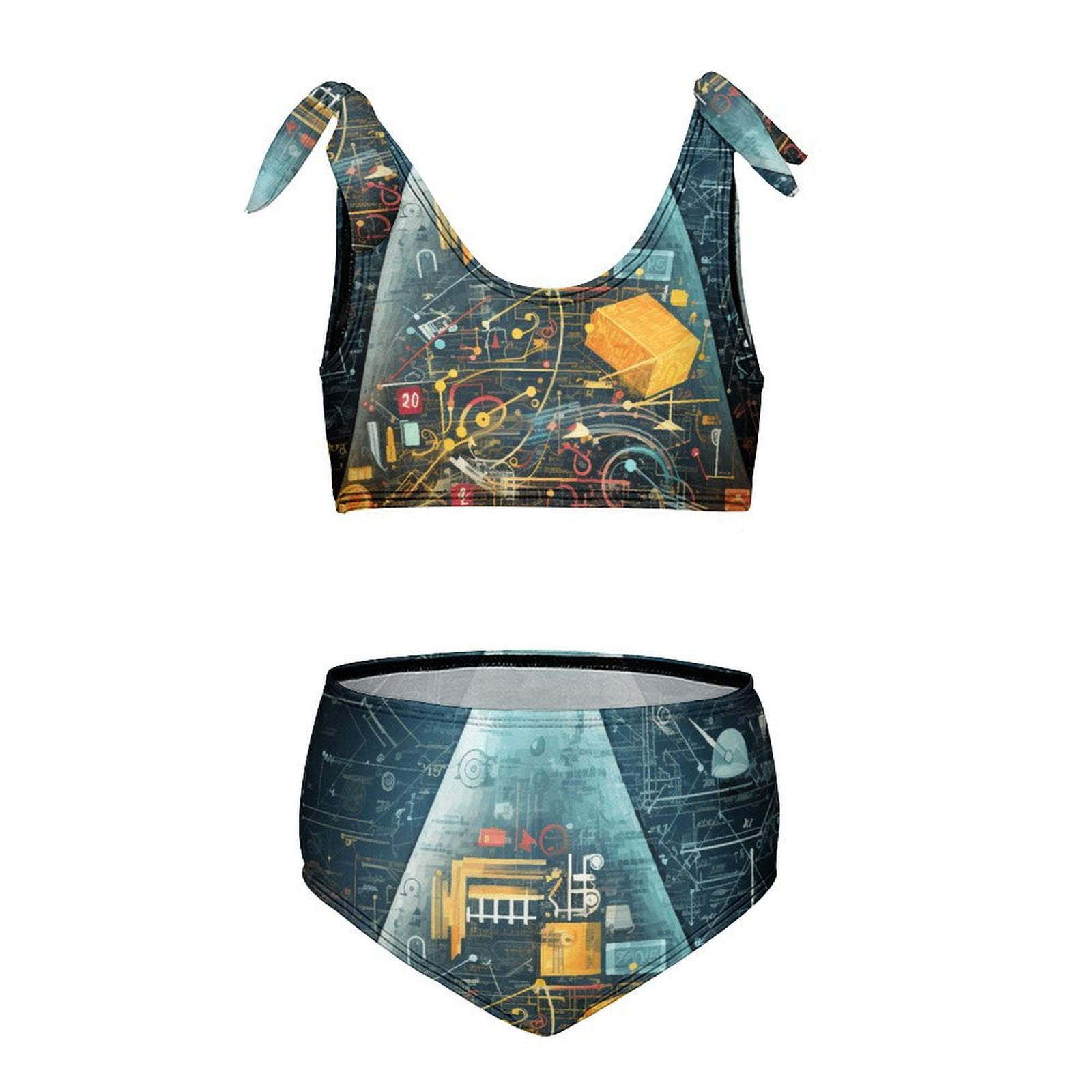 Math Formula Two Piece Swimsuit Set, Bikini Swimsuit Suitable for ...