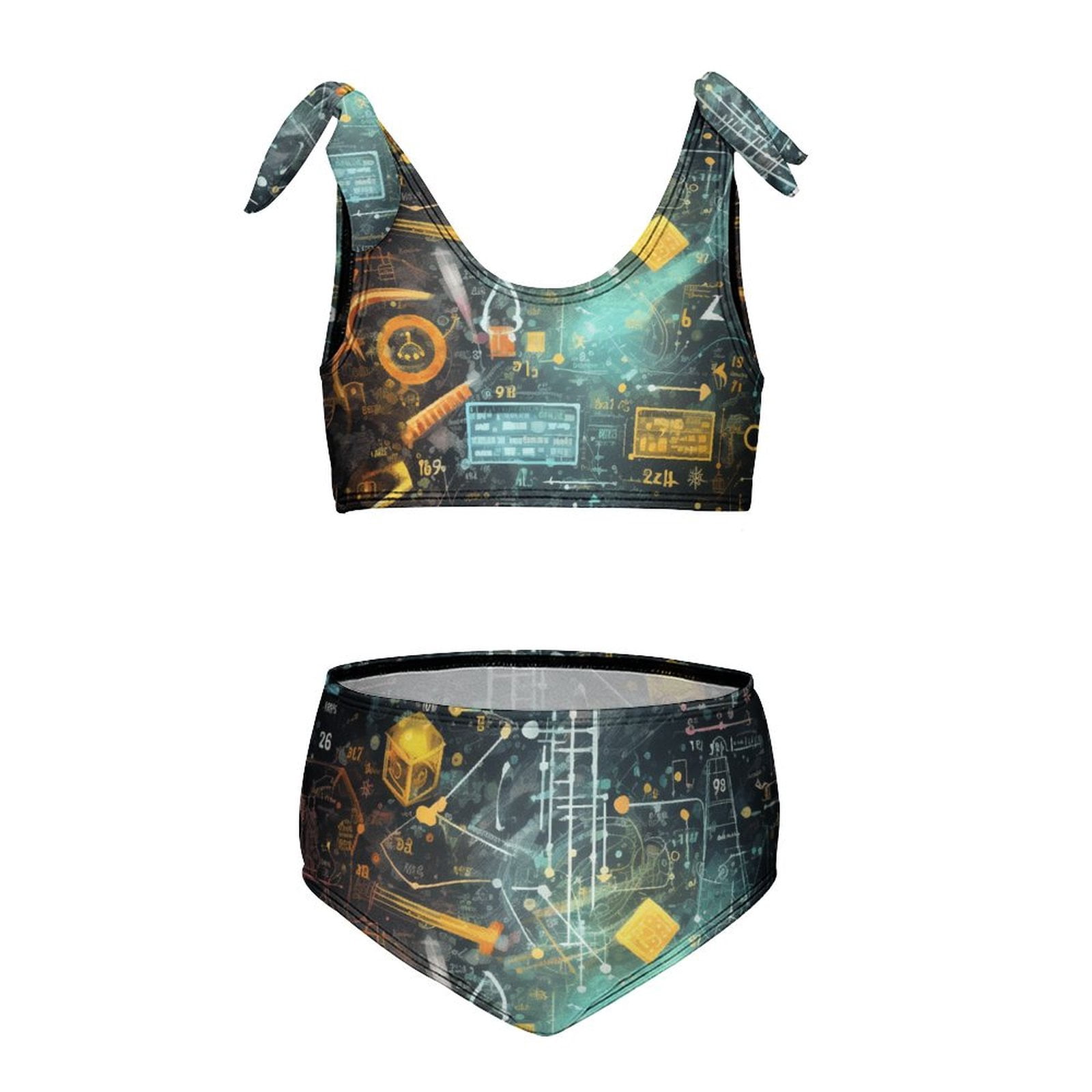 Math Formula Two Piece Swimsuit Set, Bikini Swimsuit Suitable for ...