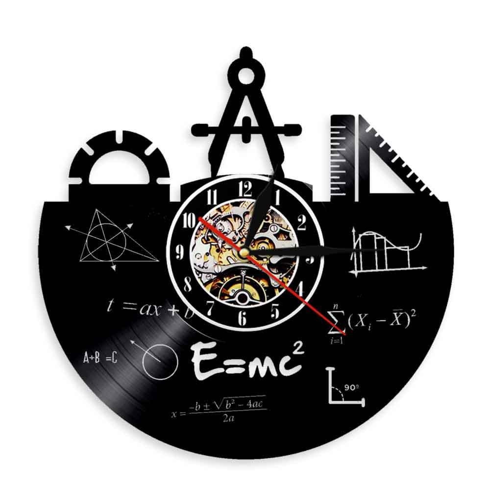 Math Formula Wall Art Wall Clock Vinyl Record Clock Pythagorean Theorem ...