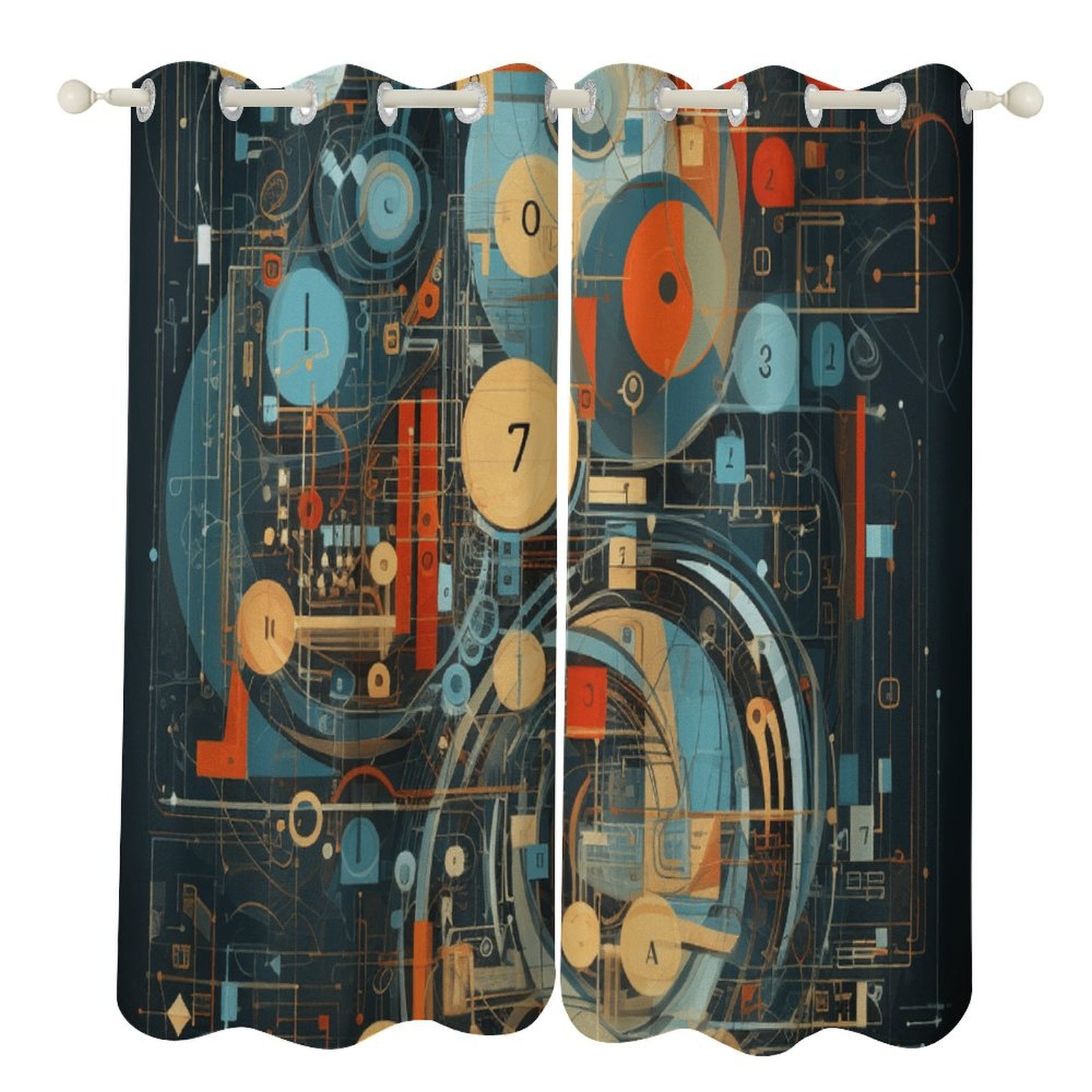 Math Formula Window Curtain Panels Grommet Blackout Curtains Blackout ...