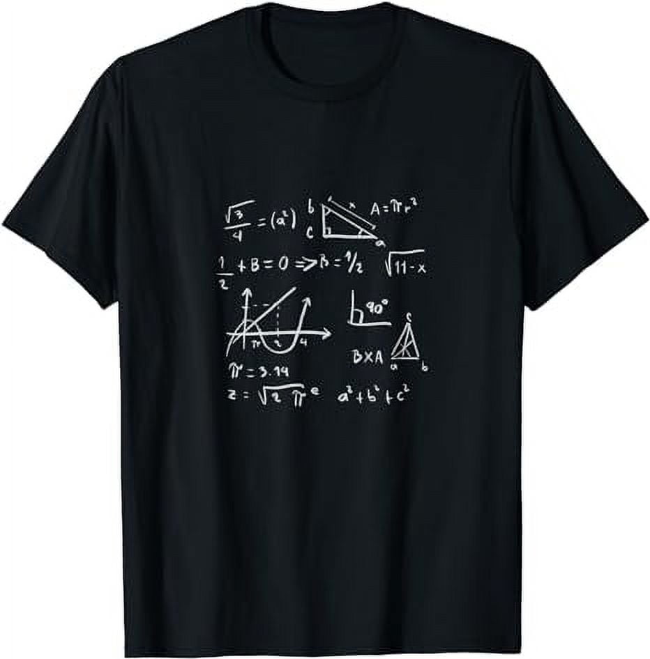 Math Formulas Chalkboard, Academic Nerd Math Equations T-Shirt ...