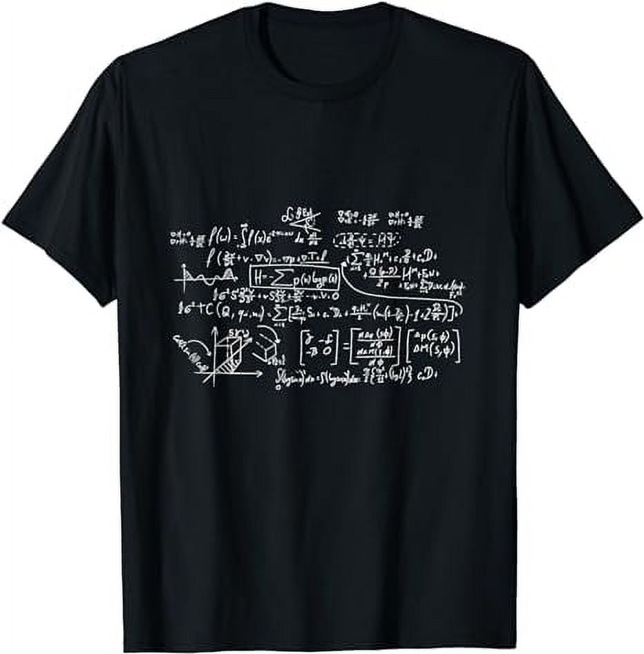 Math Formulas Chalkboard, Academic Nerd Math Equations T-Shirt ...