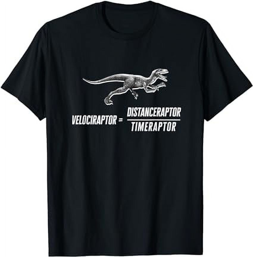 Math Geek Dinosaur Velociraptor Equation v2 T-Shirt - Walmart.com