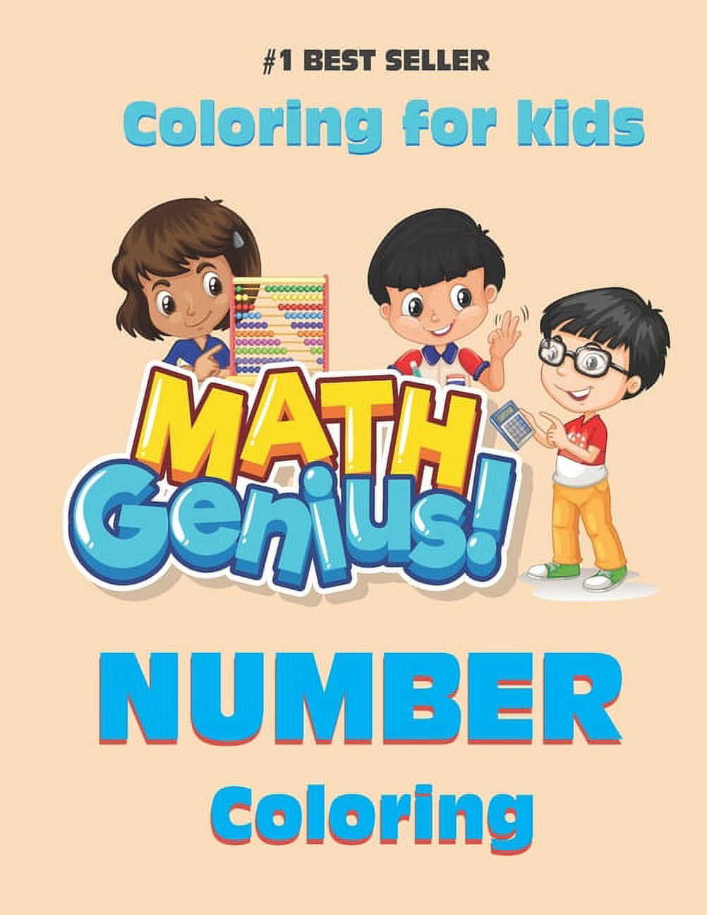 Math Genius Number Coloring book for kids: Number coloring book for ...