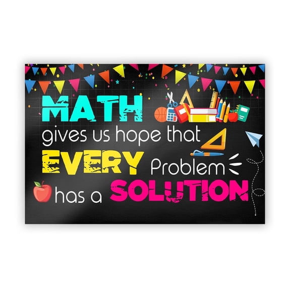 Math Give Us Hope Every Problem Has a Solution Poster Maths Class ...
