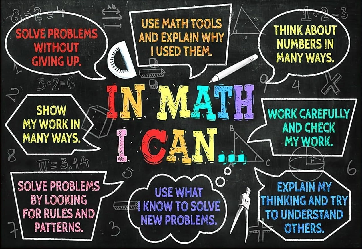 In Math I Can Teacher Posters For Classroom Math Posters For Middle and ...