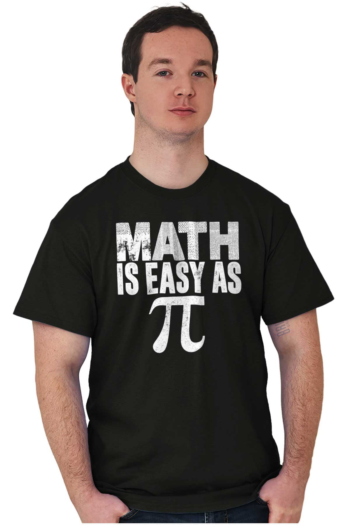 Math Is Easy As Funny Teacher Nerdy Men's Graphic T Shirt Tees Brisco ...