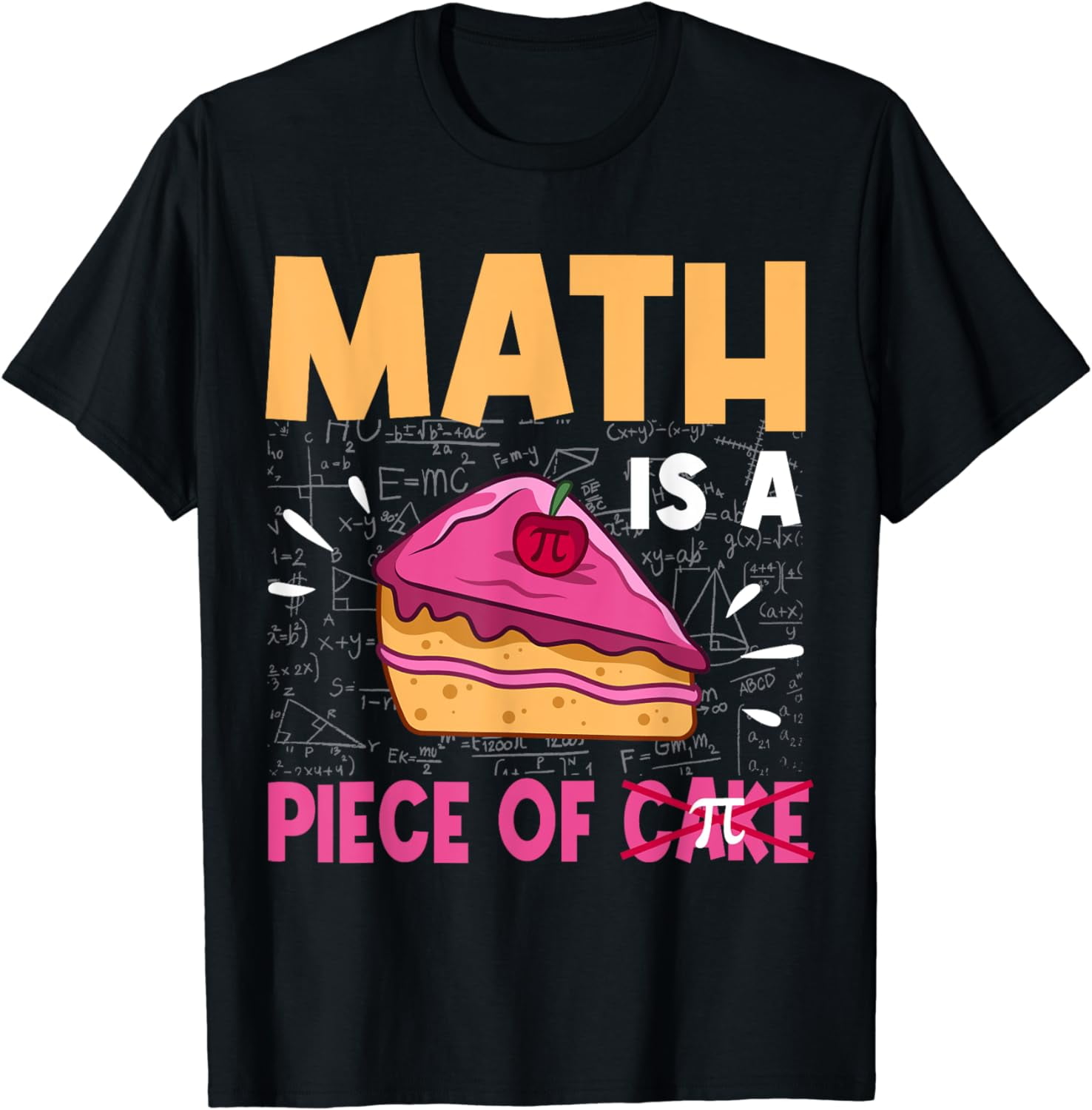 Math Is a Piece of Pie Pi Day Symbol Groovy Cake Pi Day 2024 T-Shirt ...
