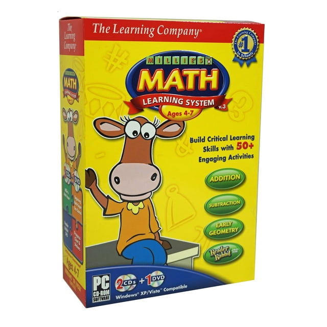 Math Learning System (Ages 4-7) - Includes Reader Rabbit DVD & Millie's ...