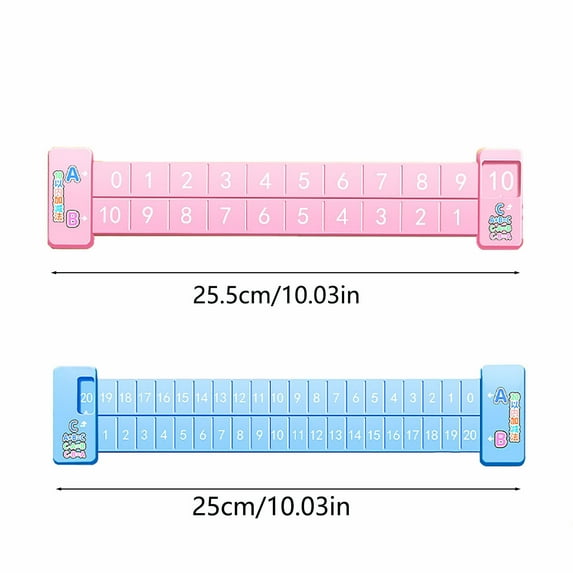 Math Learning Tool, Addition and Subtraction Ruler, Double-Sided ...