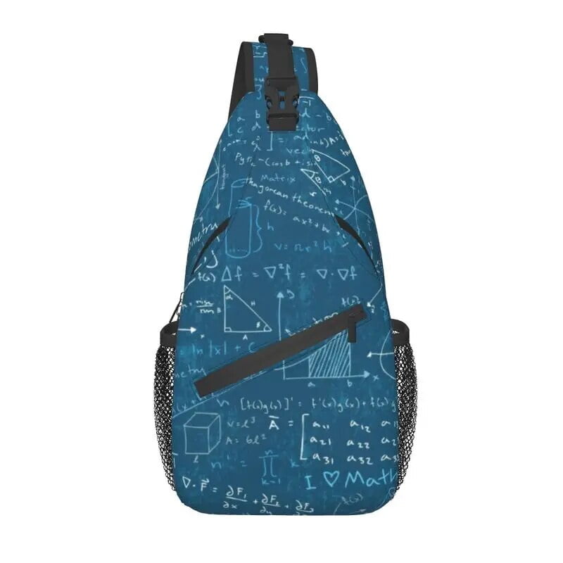 Math Lessons Geek Teacher Sling Chest Bag Custom Science Mathematics ...
