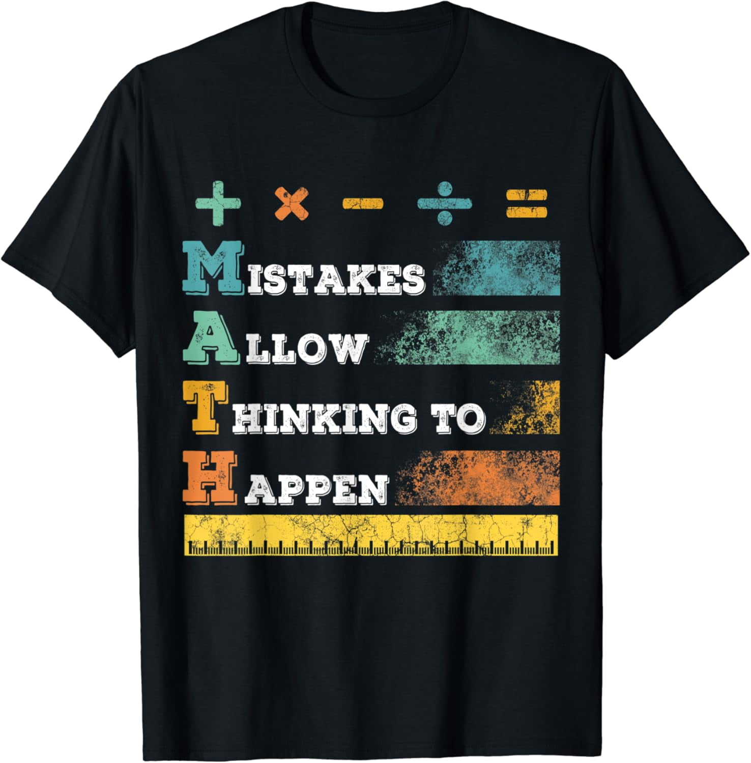 Math Lover Mistakes Allow Thinking To Happen Teacher Vintage T-Shirt ...