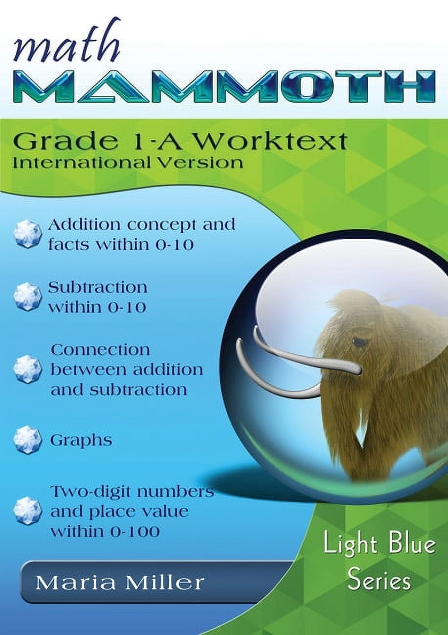 Math Mammoth Grade 1-A Worktext, International Version, (Paperback ...