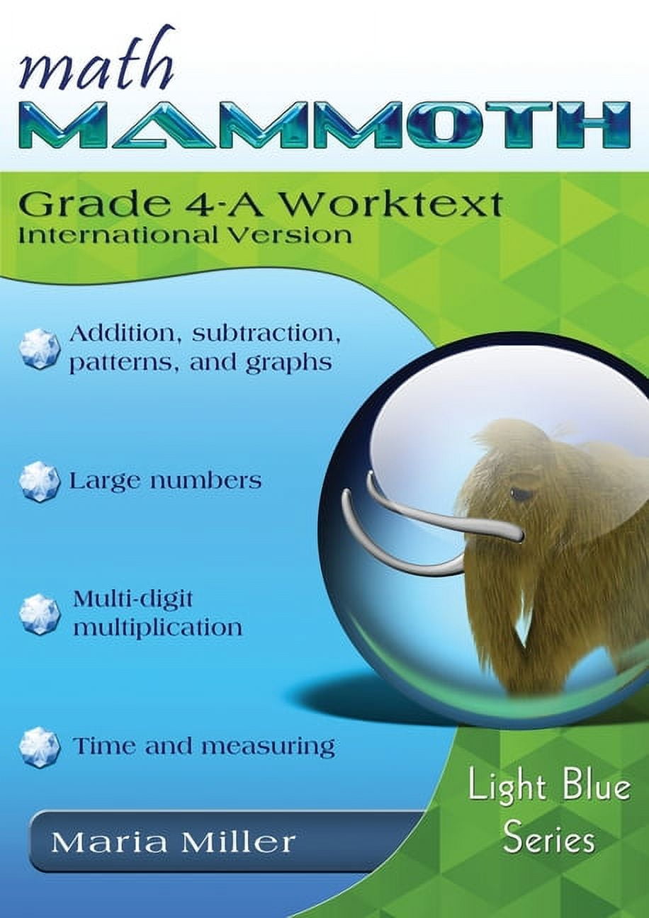 Math Mammoth Grade 4-A Worktext, International Version, (Paperback ...