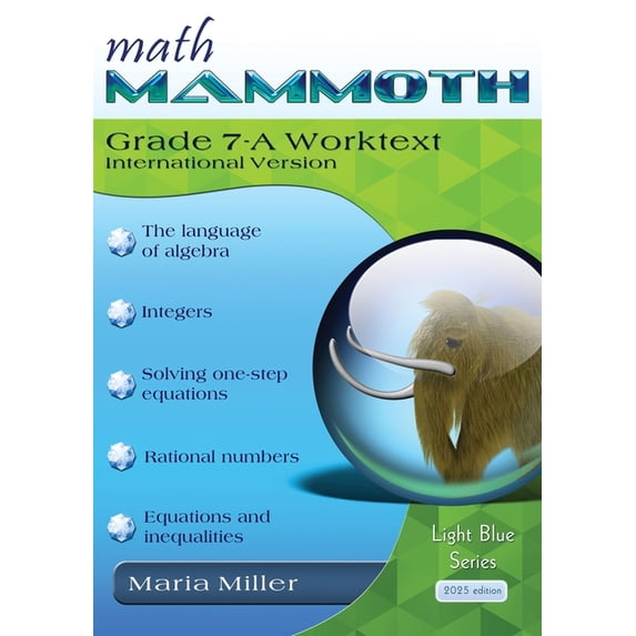 Math Mammoth Grade 7-A Worktext, International Version, (Paperback ...