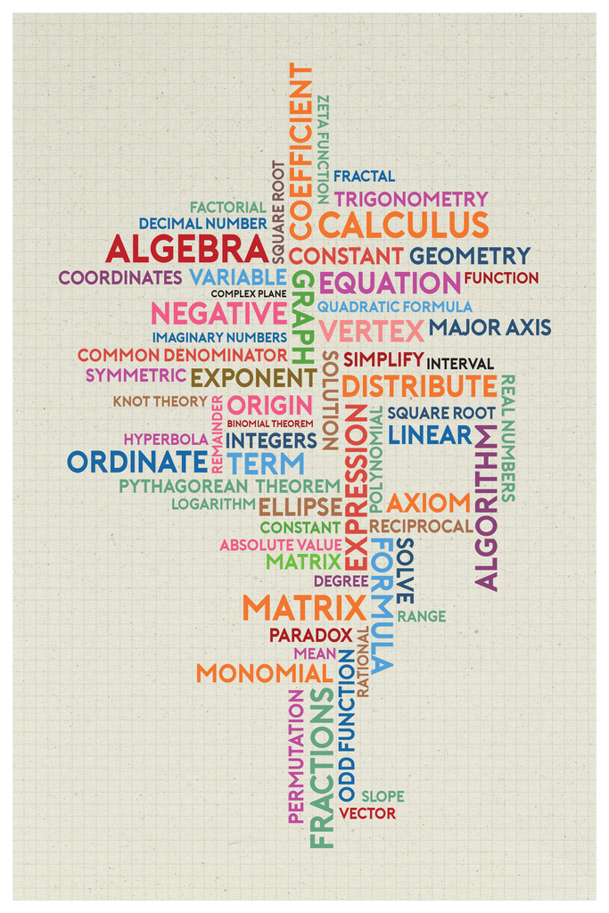 Math Mathematics Word Cloud Algebra Calculus Equations Numbers ...