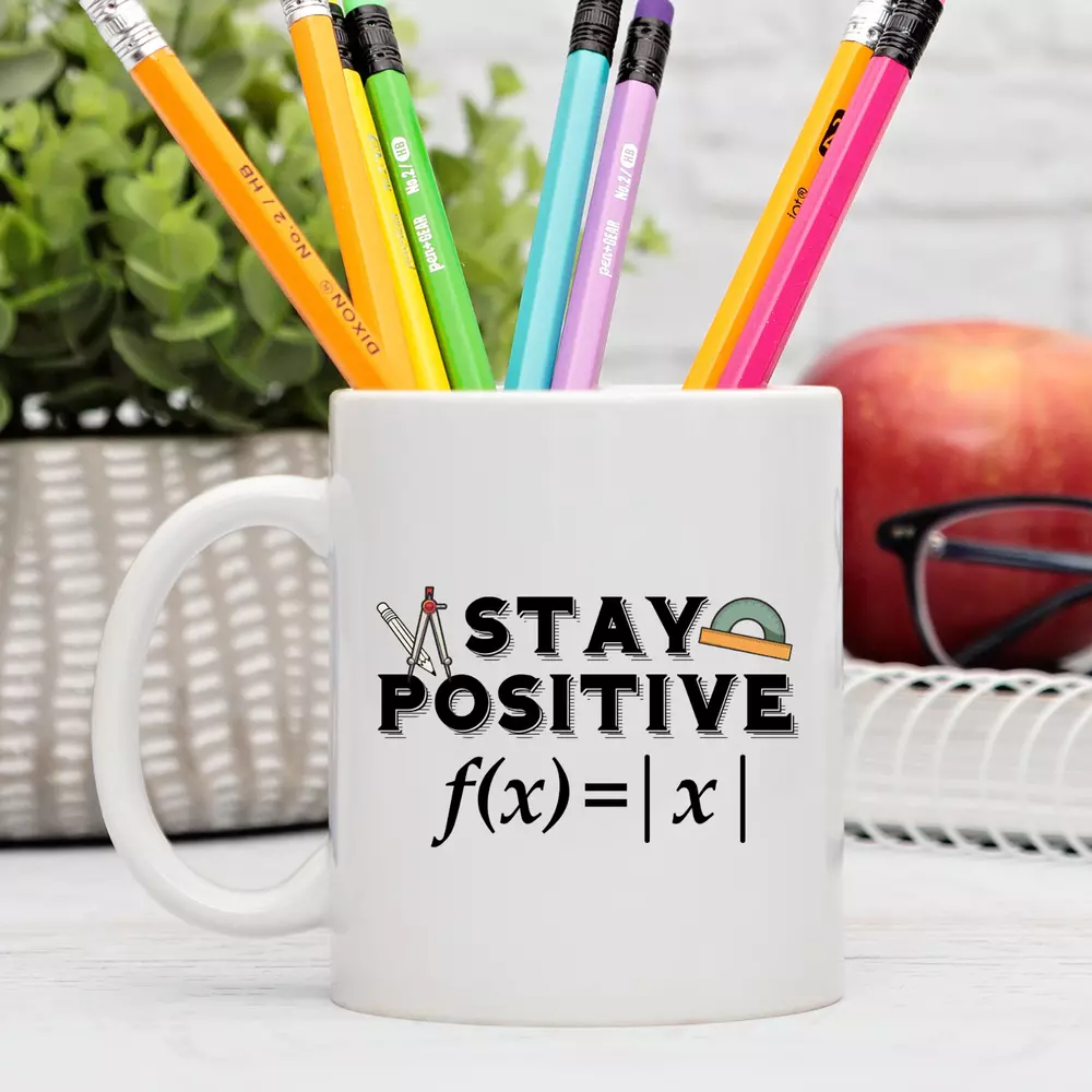 Math Mug Math Teacher Professor Gift Funny Stay Positive Coffee Cup ...