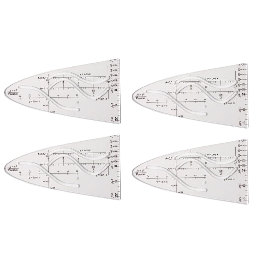 Math Parabola Geometry Ruler Stationery Curve Template for Student ...