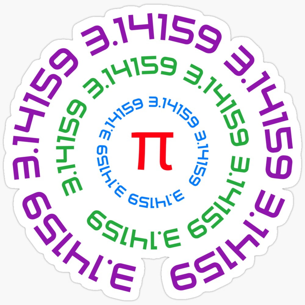 Math Pi Sticker Phone Decal Water Bottle Stickers Car Decals, Laptop ...