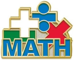 Math Pins - 1" Mathematics Lapel Pins Great For Math Awards 5 Pack ...