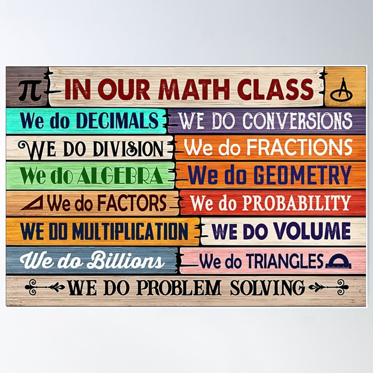 Math Poster - We Do Problem Solving - Math Classroom - In Our Math ...