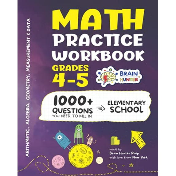 Pre-Owned Math Practice Workbook Grades 4-5...PAPERBACK 2020 Brain ...