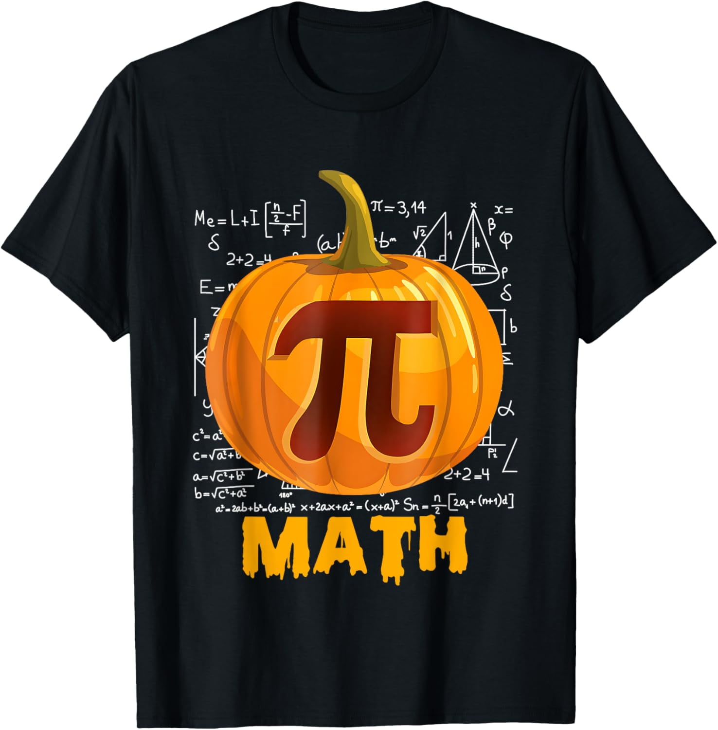 Math Pumpkin Pi Symbol Halloween Educational 2024 T-Shirt - Walmart.com