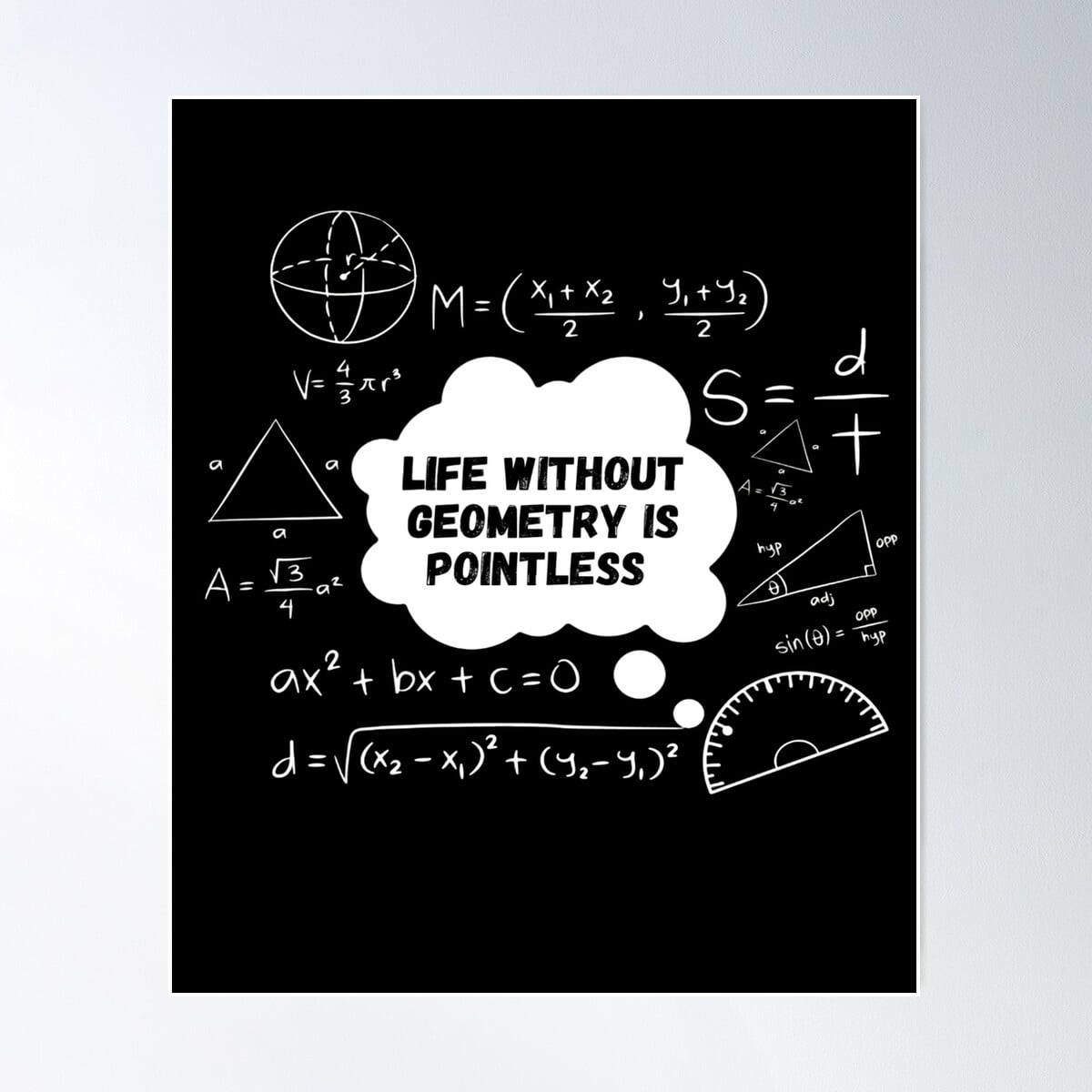 Math Puns - How To Do Math Funny Quote Poster Wall Art, Modern Wall ...
