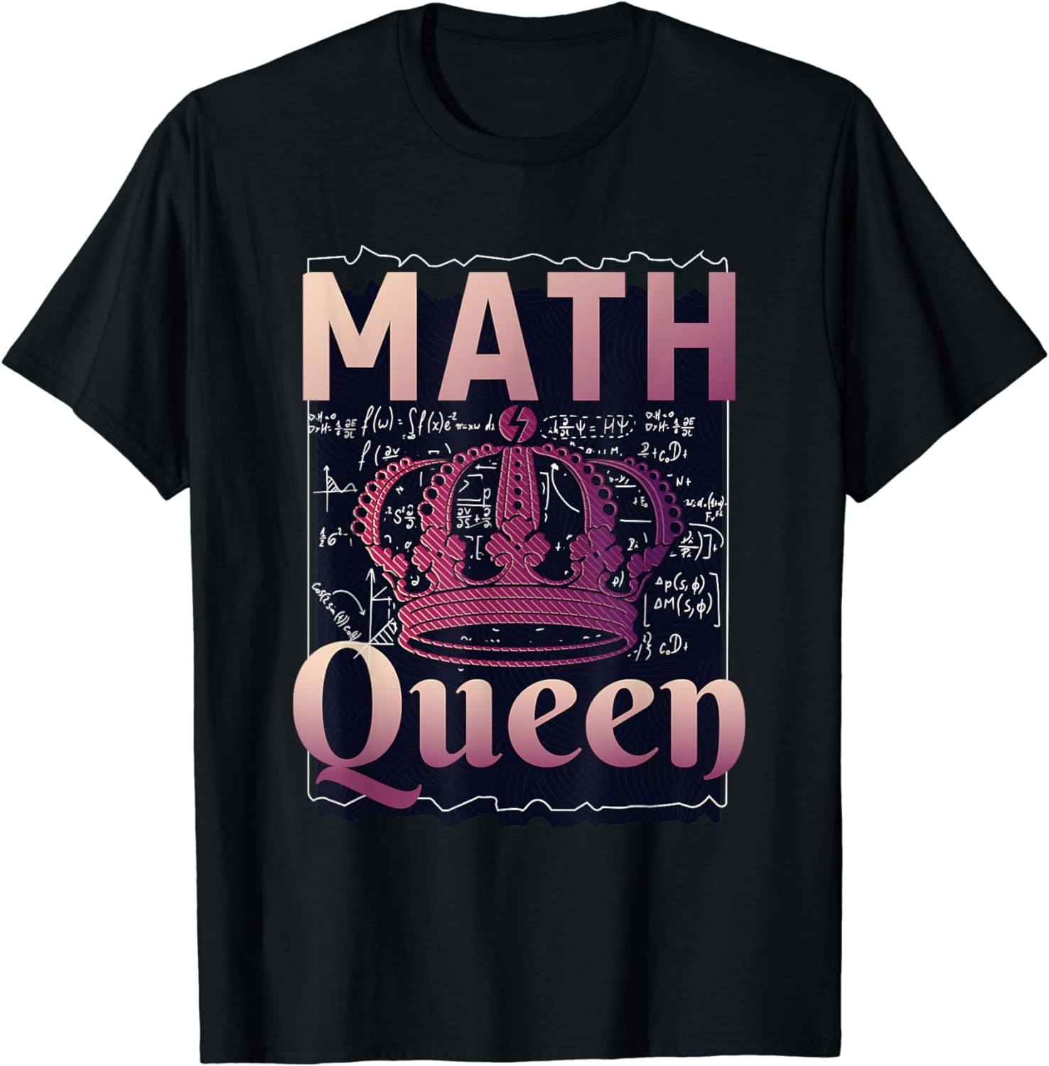 Math Queen School University Algebra Funny Mathematics T-Shirt ...