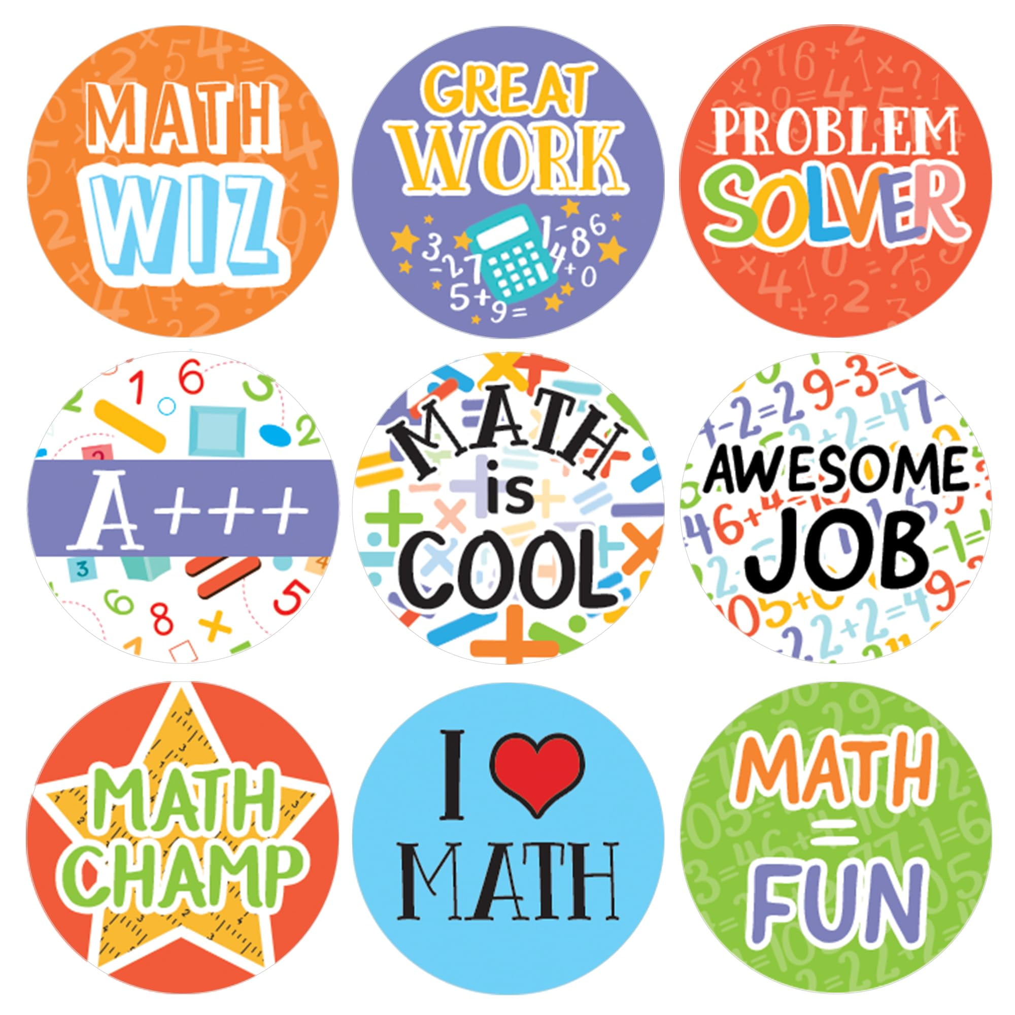 Math Reward Stickers for Kids, Teacher Reward Stickers, Student ...