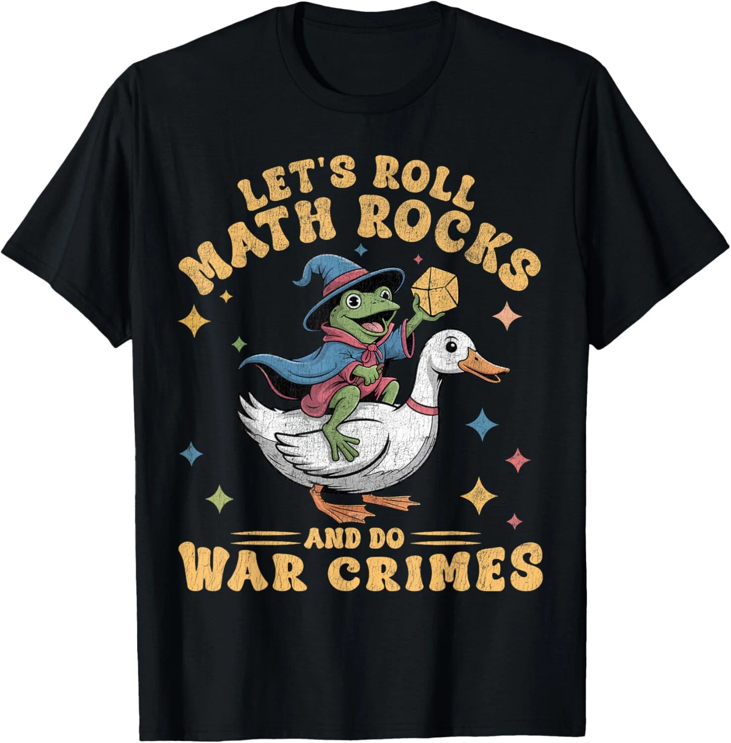 Math Rocks Frog Meme Absurd Vintage Humor Illustration Unisex T-Shirt ...