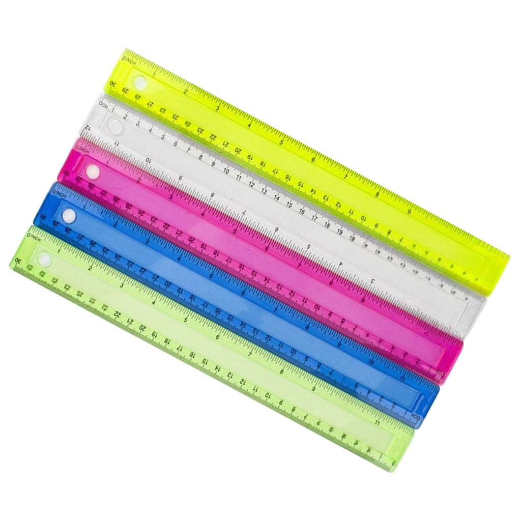 Math Ruler Colorful Drawing Ruler with Inches Centimeters Scale for ...