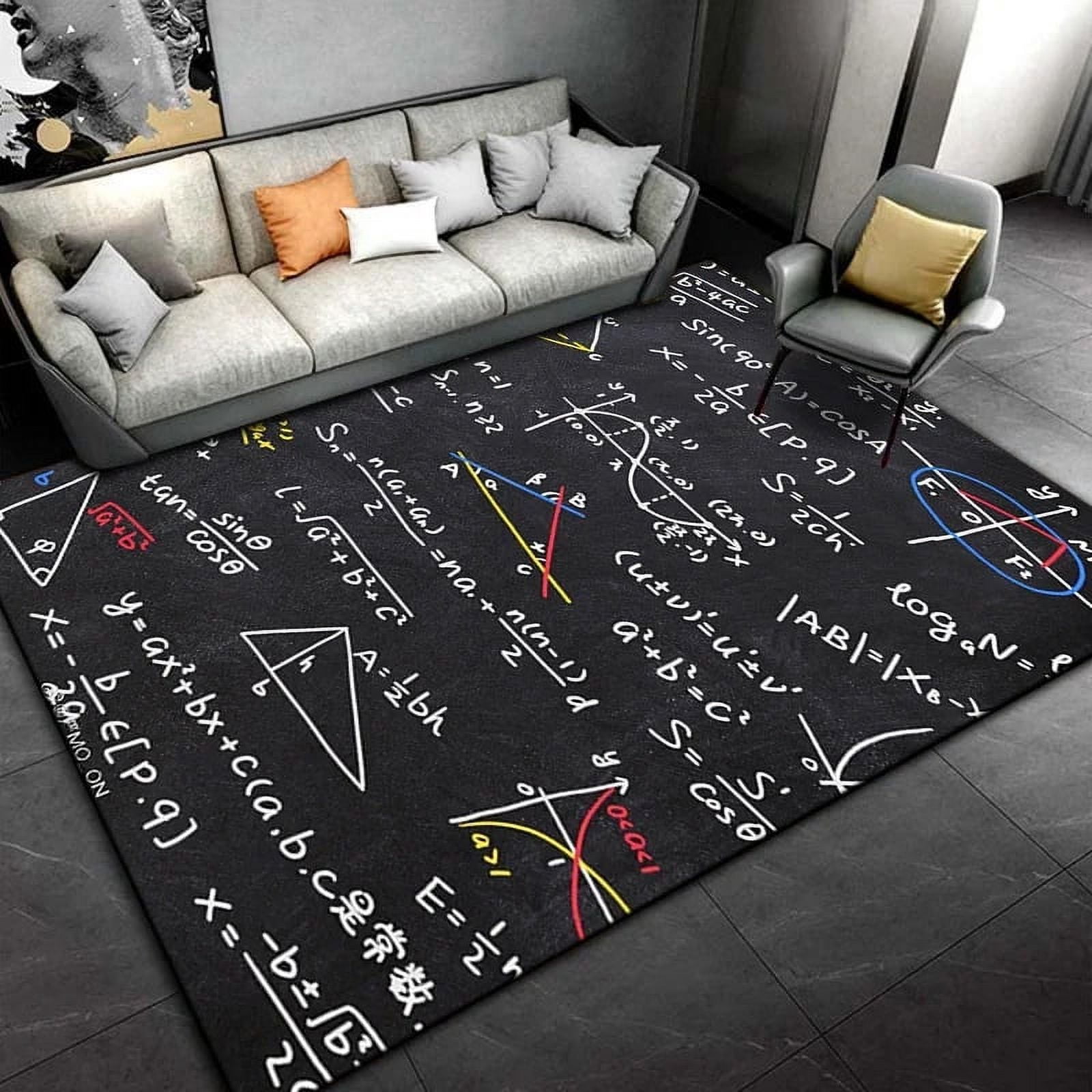 Math Scientific Formulas Pattern Rug for Bedroom Living Room Anime ...