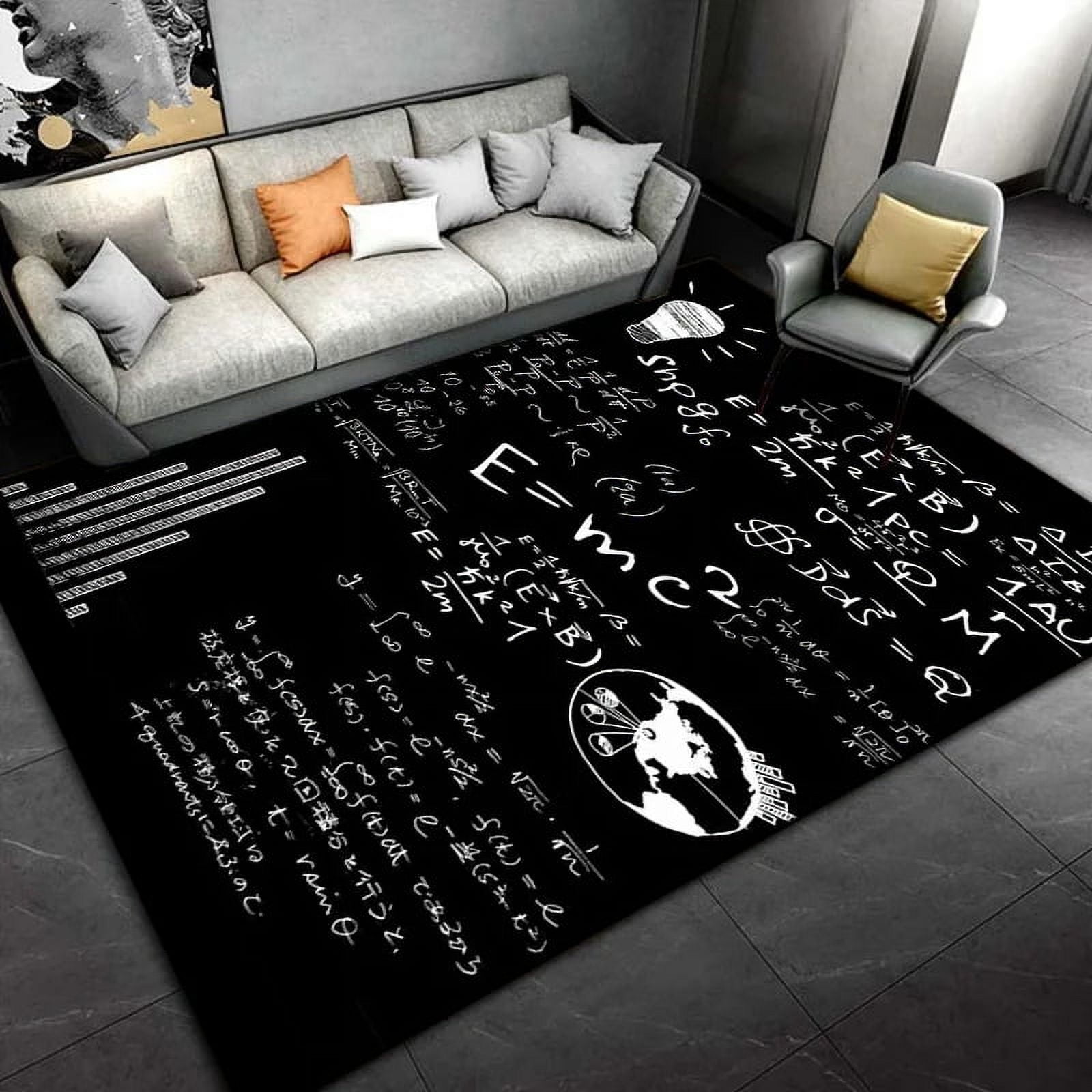 Math Scientific Formulas Pattern Rug for Bedroom Living Room Anime ...