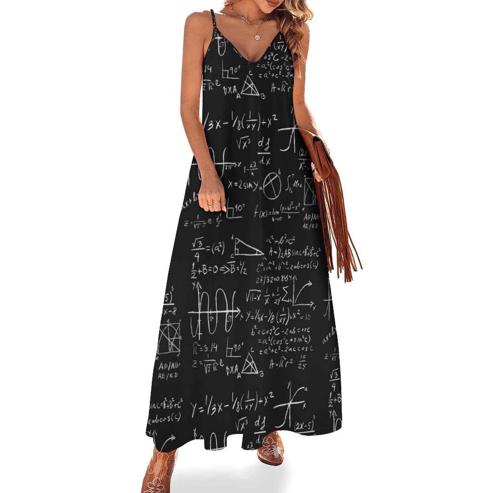 Math Sleeveless Dress Summer dresses for women Woman clothes long dress ...