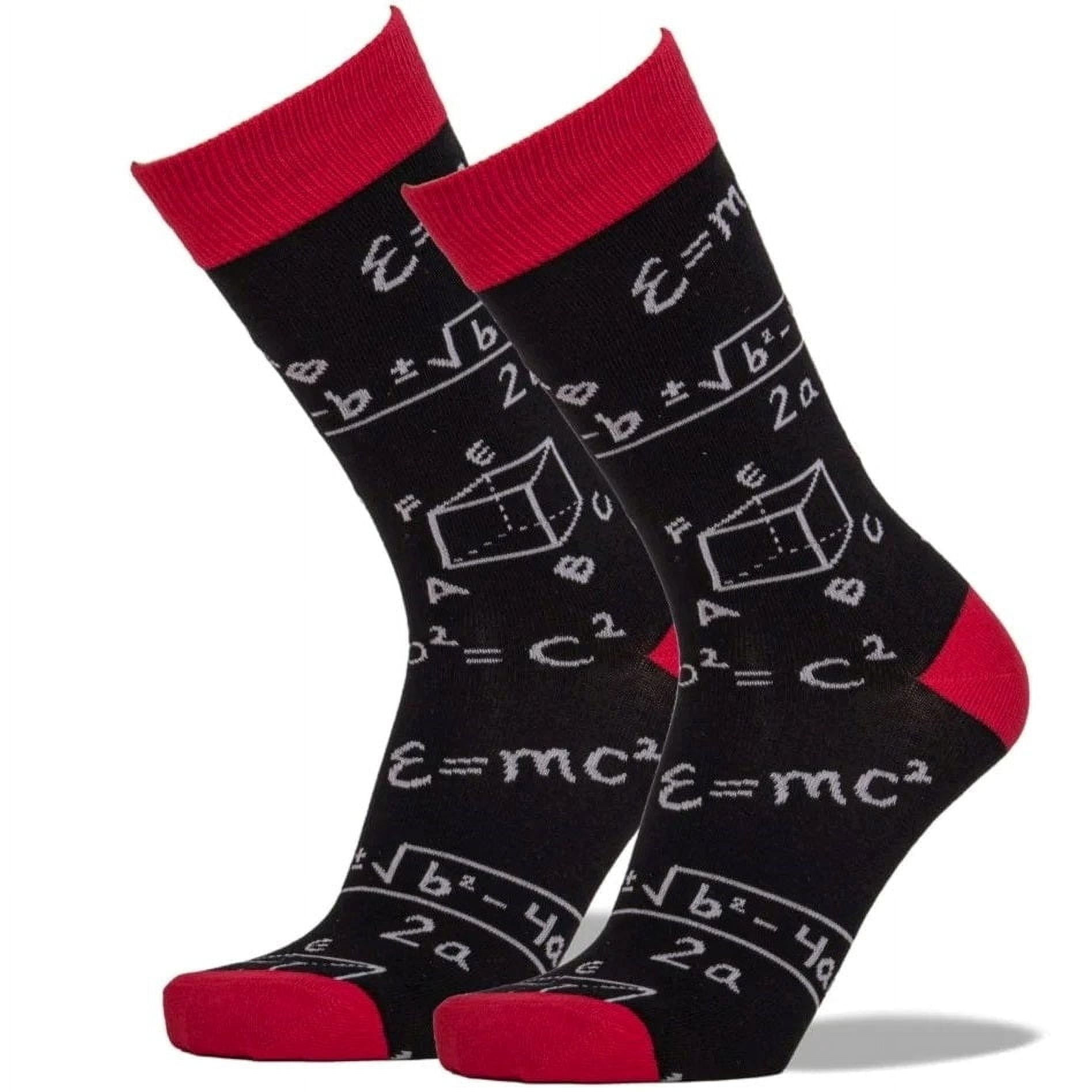Math Socks from the Sock Panda (Adult Large - Men's Shoe Sizes 8-12 ...