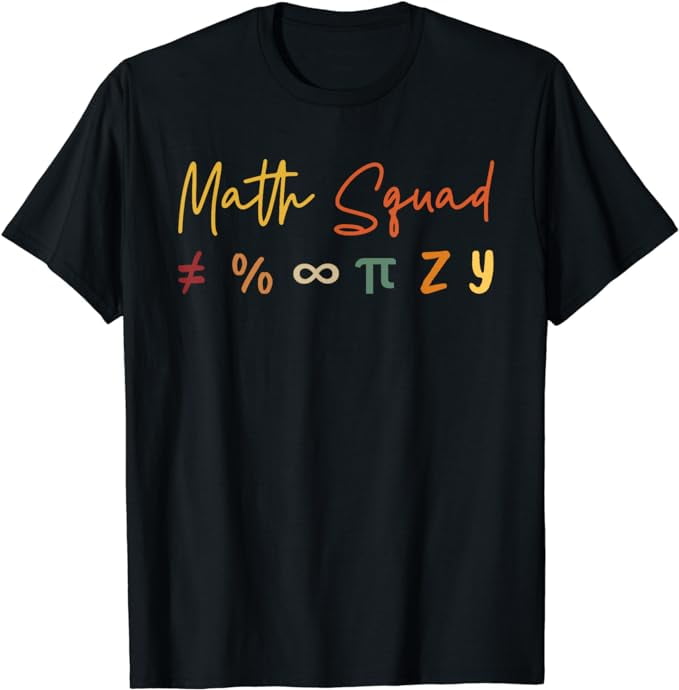 Math Squad Math Teacher Math Lovers Designs T-Shirt - Walmart.com
