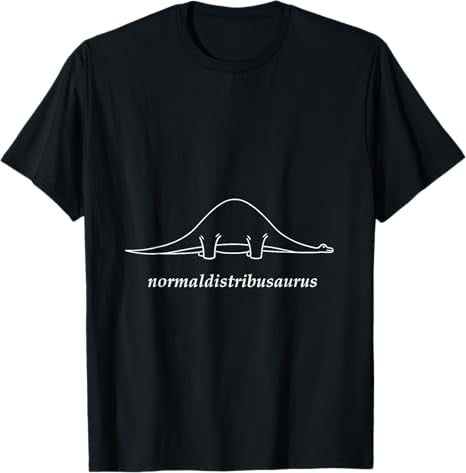 Math Statistics Normal Distribution Dinosaur Geek Tshirt - Walmart.com