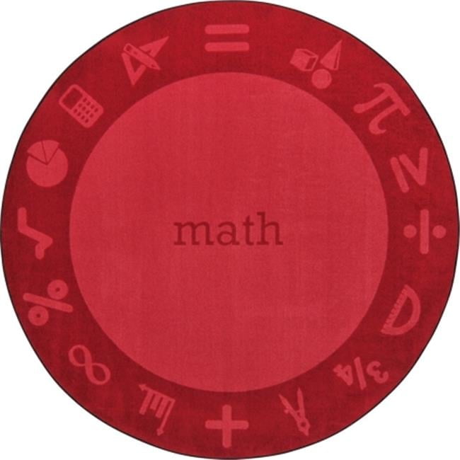 Math Stem Classroom Seating Round Rug Red - 5 ft. 4 in. - Walmart.com