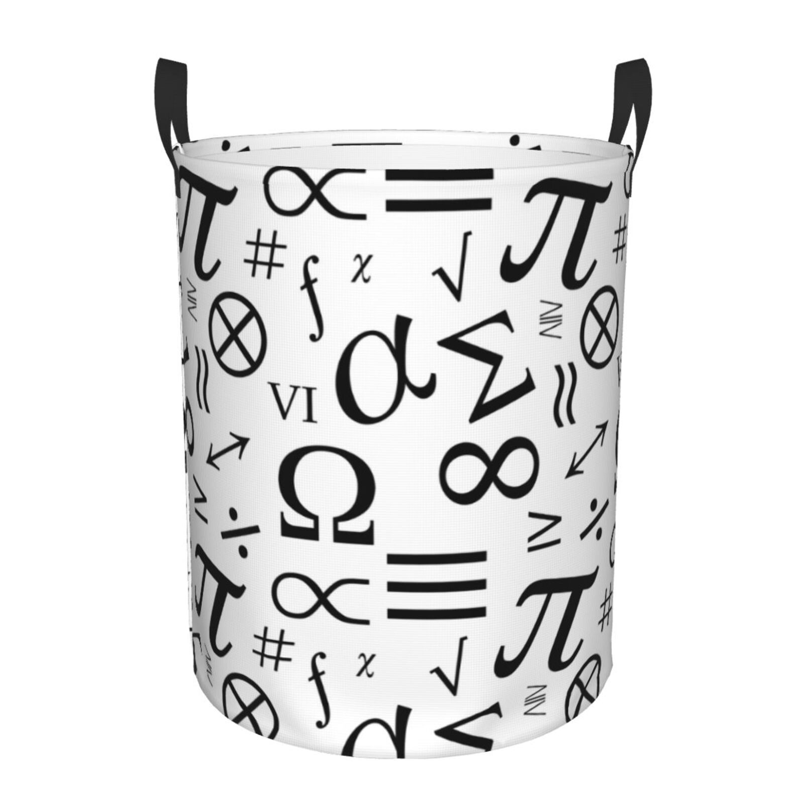 Math Symbol Print funny Laundry Basket, Laundry Hamper Waterproof ...